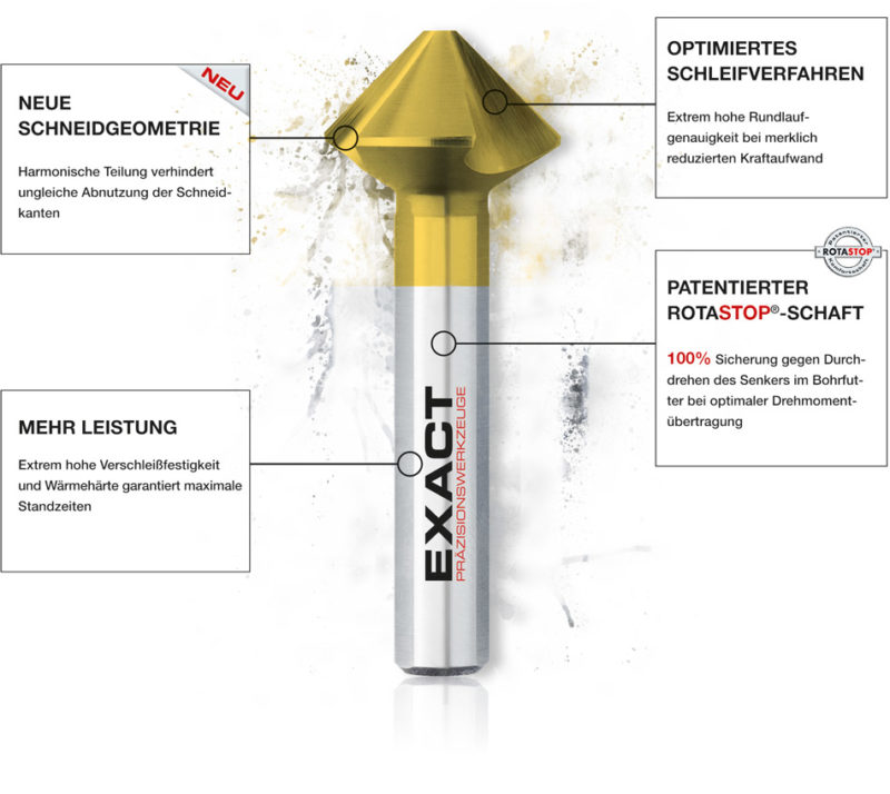 ADVANCEDLine® Kegelsenker – EXACT Präzisionswerkzeuge